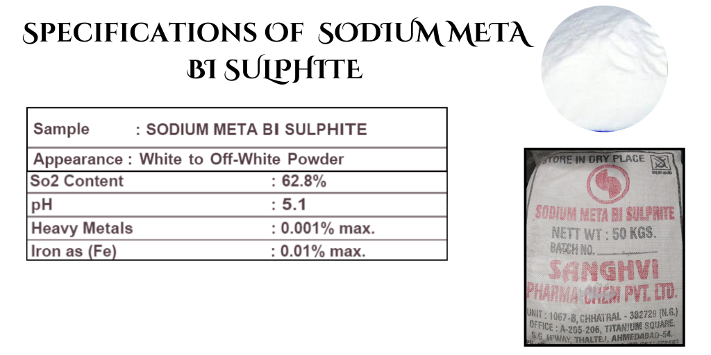 Sodium Meta Bi -Sulphite (SMBS)- 60/- Per Kg - Trexco