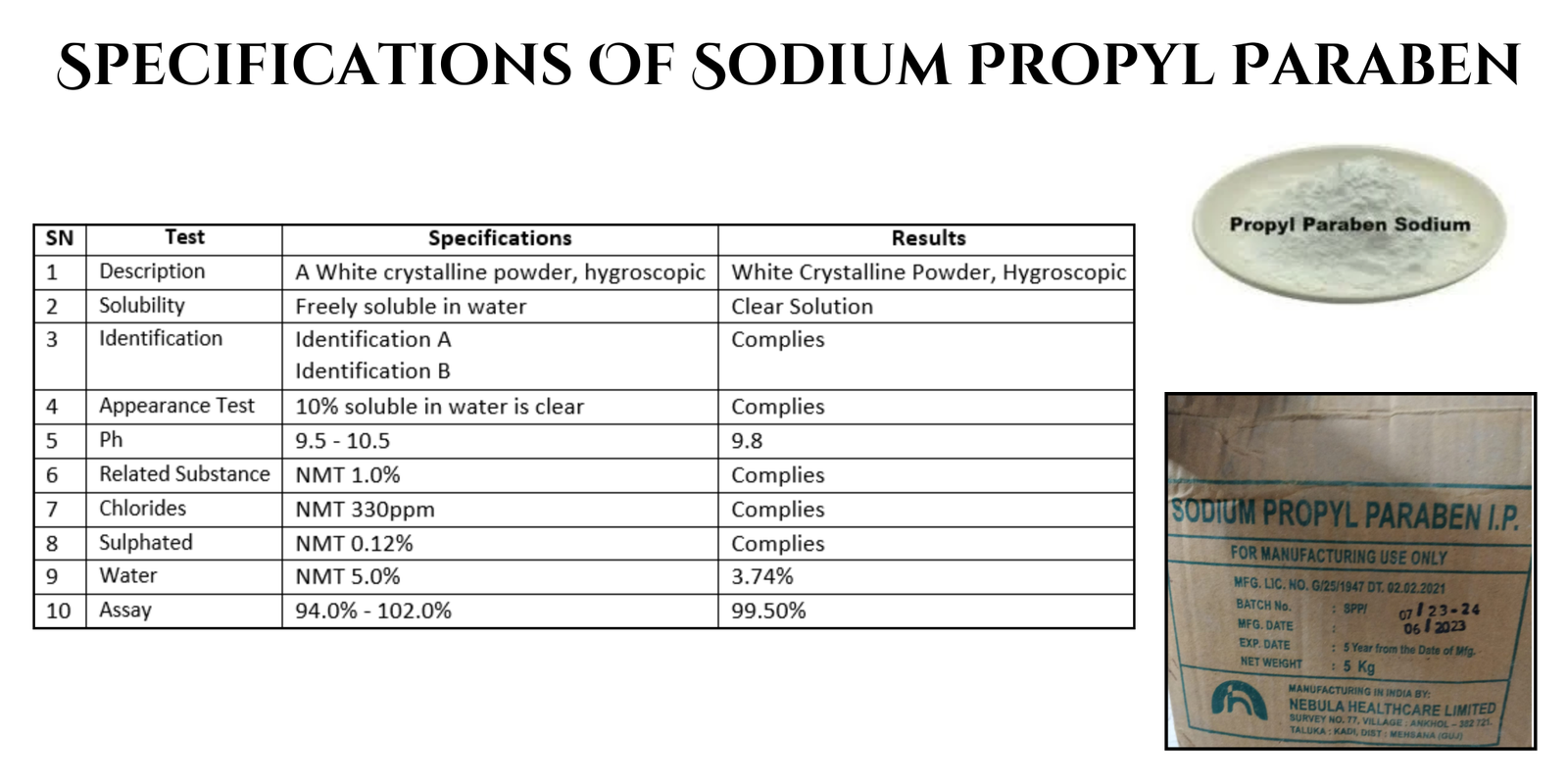 Sodium Propyl Paraben 510/- Kg - Trexco